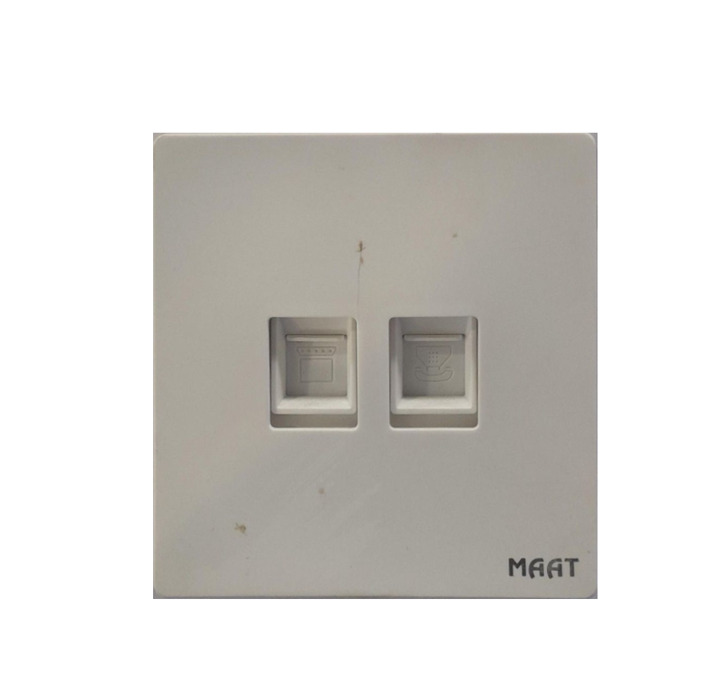 TEL & CAT 6 DATA SOCKET WHITE Box Code: Q5DH/DN-6 | Brain Coral Pvt Ltd